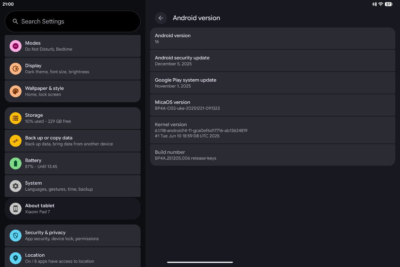 Project Mica QPR2 For Xiaomi Pad 7 (uke) | Irawans Projekt